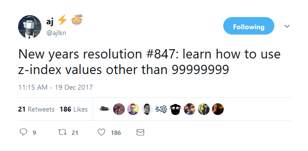 Z-index : r/ProgrammerHumor